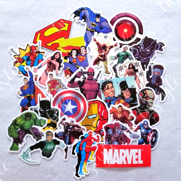Design | 315 27 Marvel Dc Superhero Stickers | Poshmark